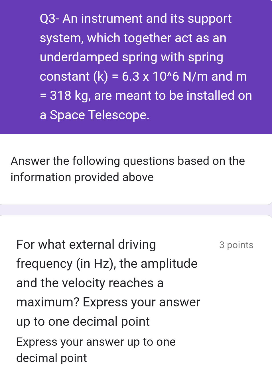 Q3- An instrument and its support system | StudyX