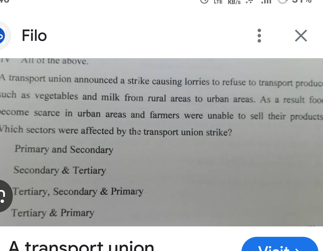 A transport union announced a strike causing