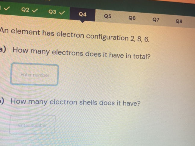 An element has electron configuration 2, 8, | StudyX