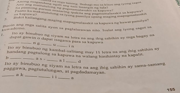 1 Ano ang magandang ugali ang nais linangin | StudyX