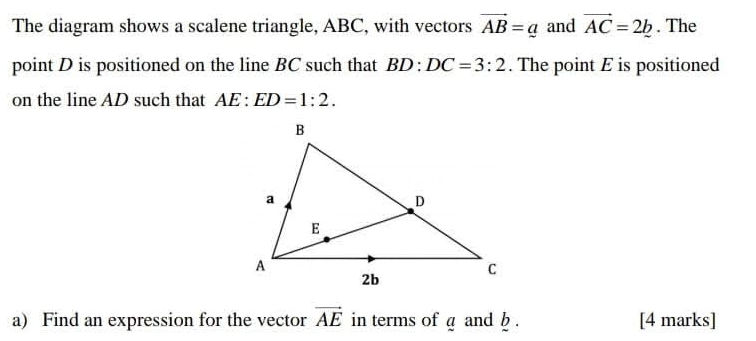 The diagram shows a scalene triangle ABC | StudyX