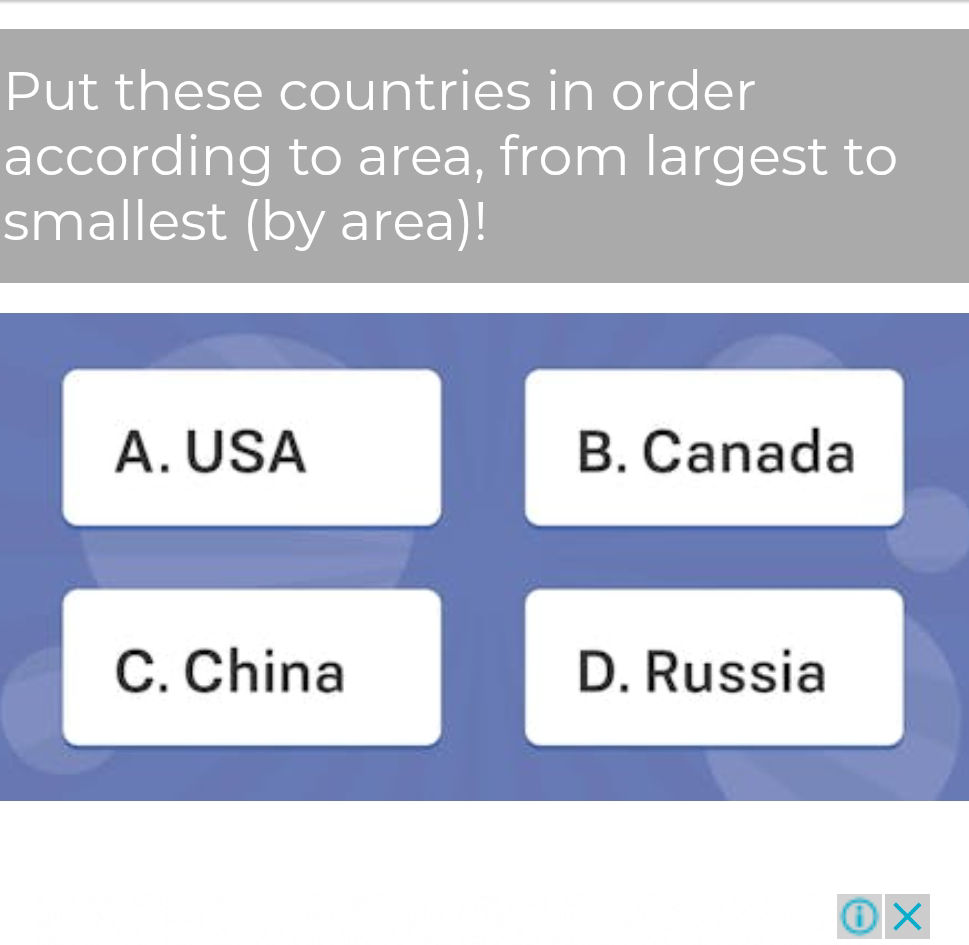 Put these countries in order according to | StudyX