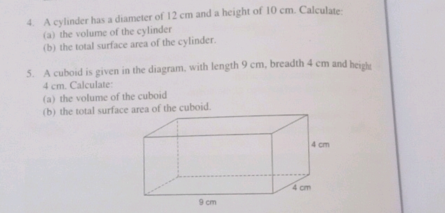 5 A cuboid is given in the diagram with | StudyX
