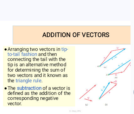 Arranging two vectors in tip-to-tail | StudyX