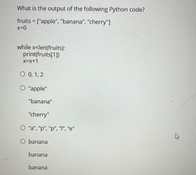 What is the output of the following Python | StudyX