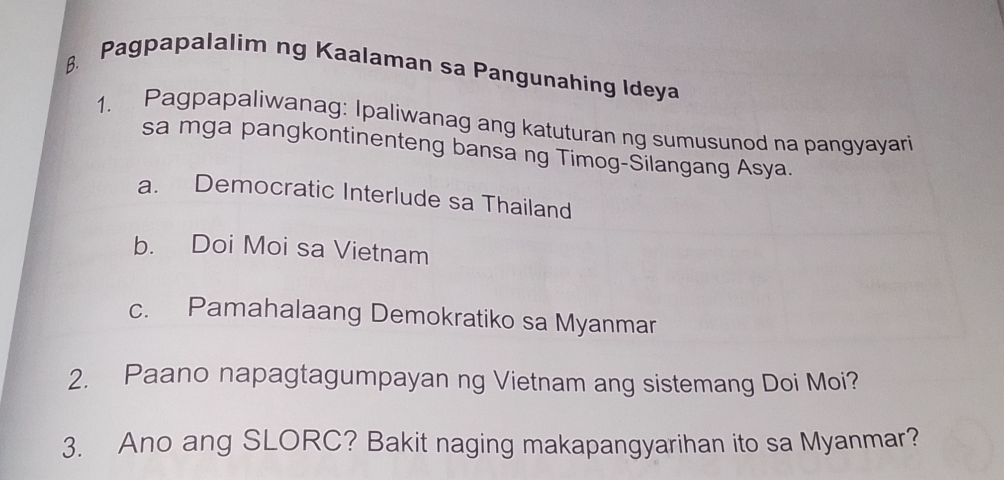 B 1 Pagpapalalim ng Kaalaman sa Pangunahing | StudyX