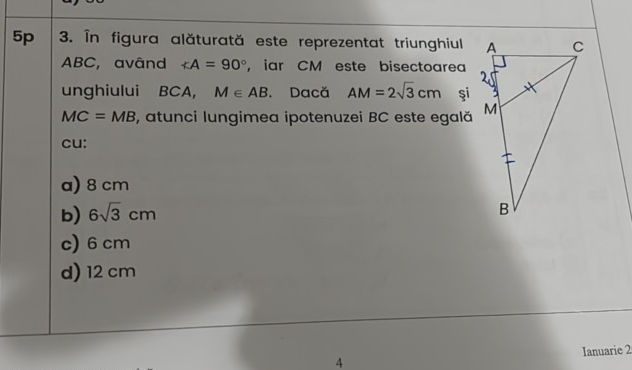 n figura alturat este reprezentat triunghiul | StudyX