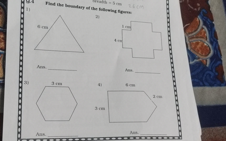 Find the boundary of the following figures | StudyX
