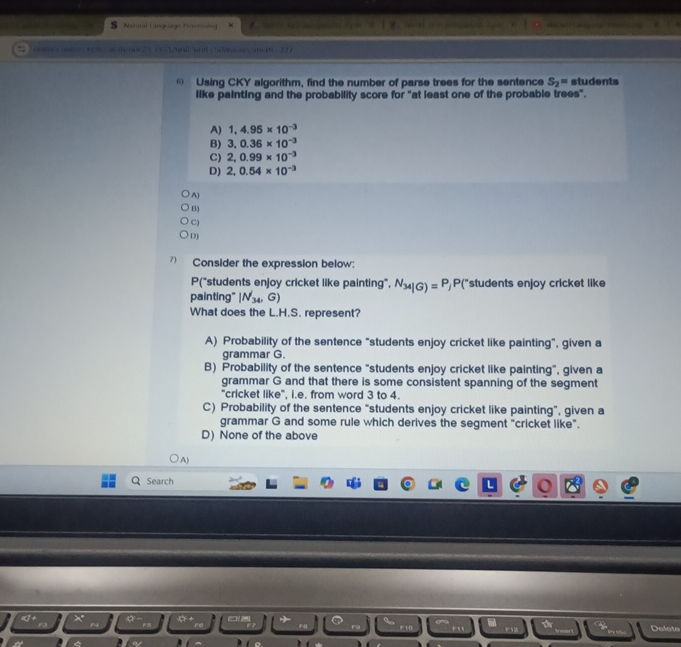 Using CKY algorithm, find the number of | StudyX
