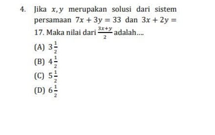 Jika x y merupakan solusi dari sistem | StudyX