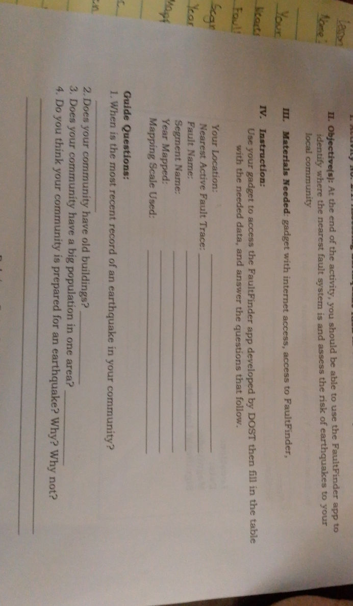 Your Location: Nearest Active Fault Trace: | StudyX