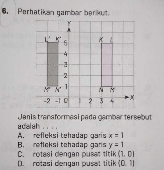 Jenis transformasi pada gambar tersebut | StudyX