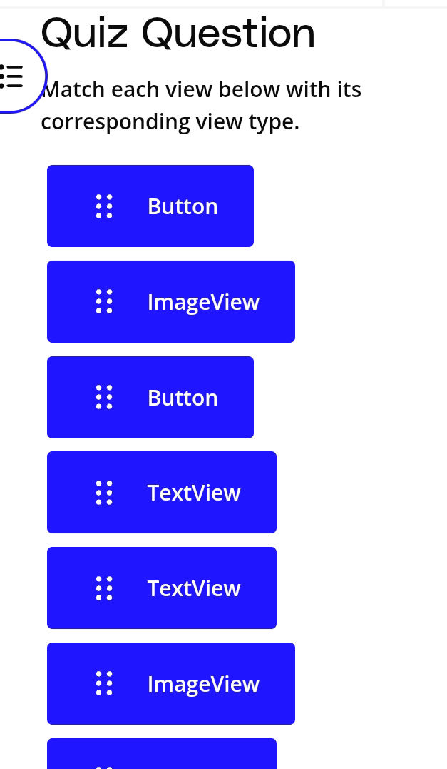 Match each view below with its corresponding | StudyX