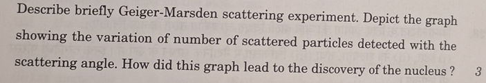 Describe briefly Geiger-Marsden scattering