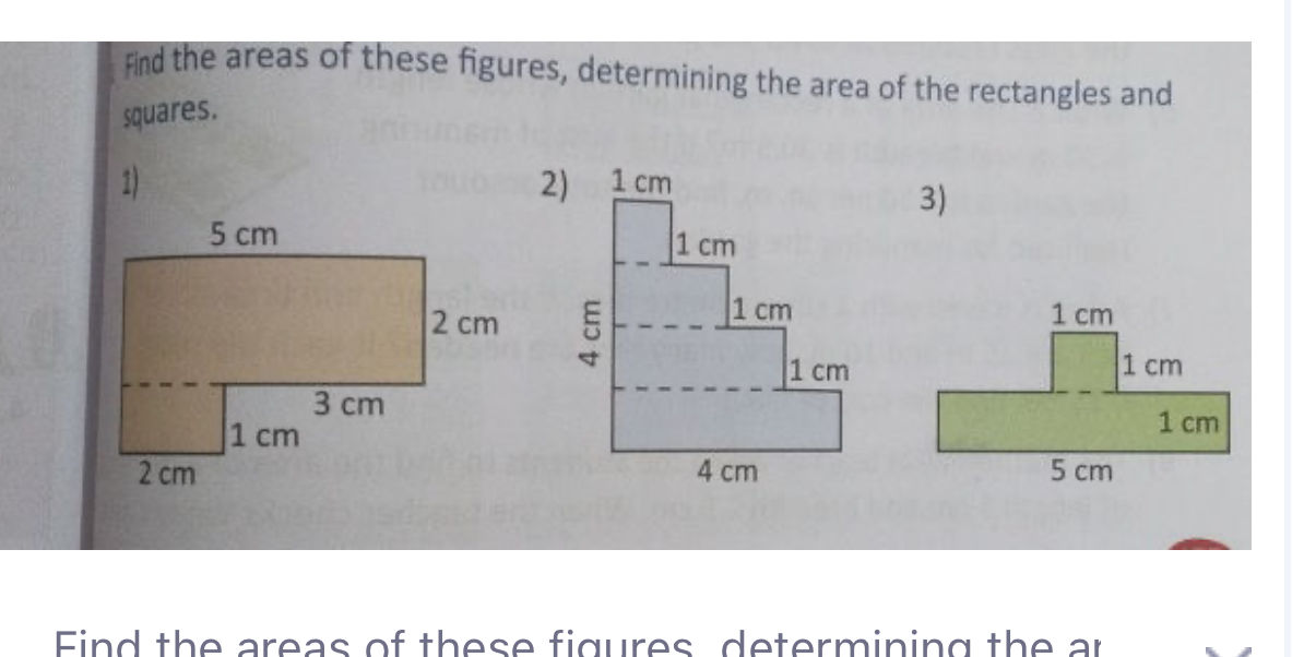 Find the areas of these figures determining | StudyX