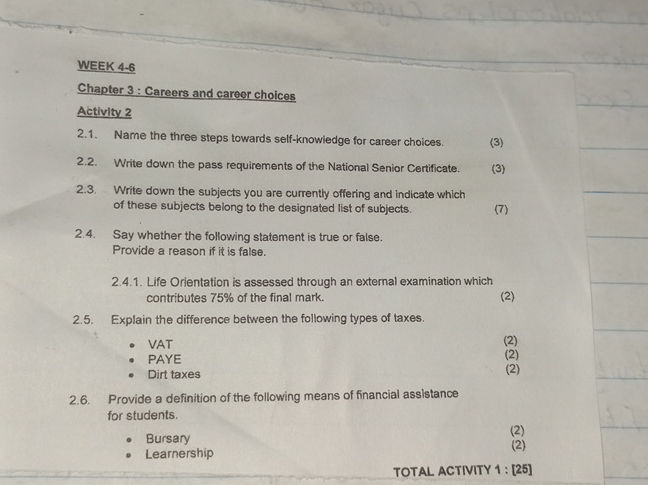 2.1. Name the three steps towards | StudyX