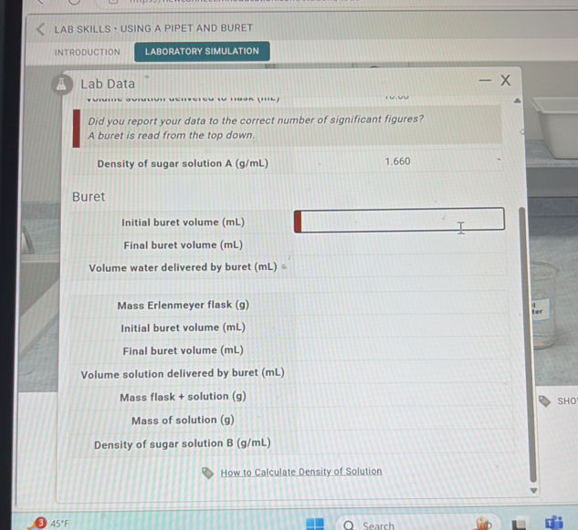 LAB SKILLS USING A PIPET AND BURET | StudyX