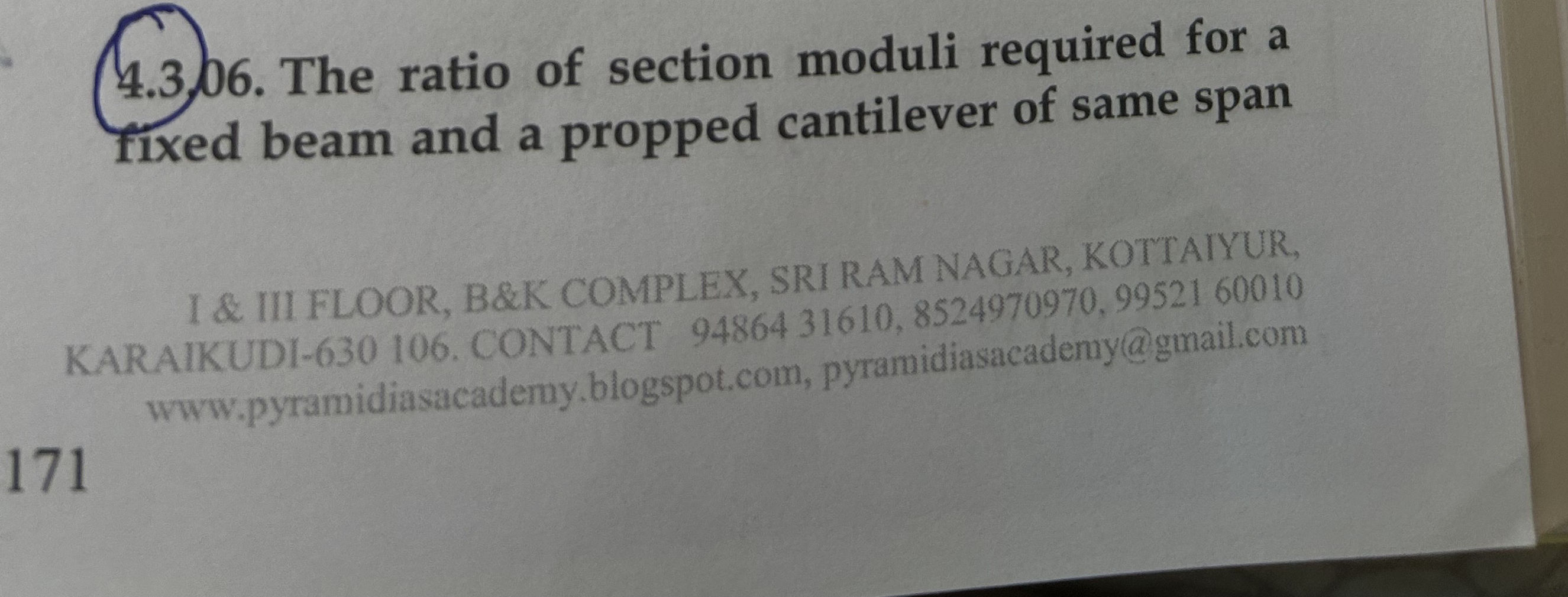 4306 The ratio of section moduli required