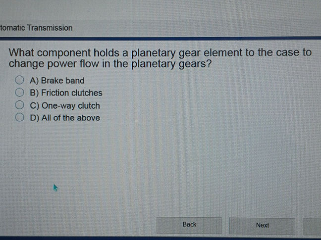 What component holds a planetary gear | StudyX