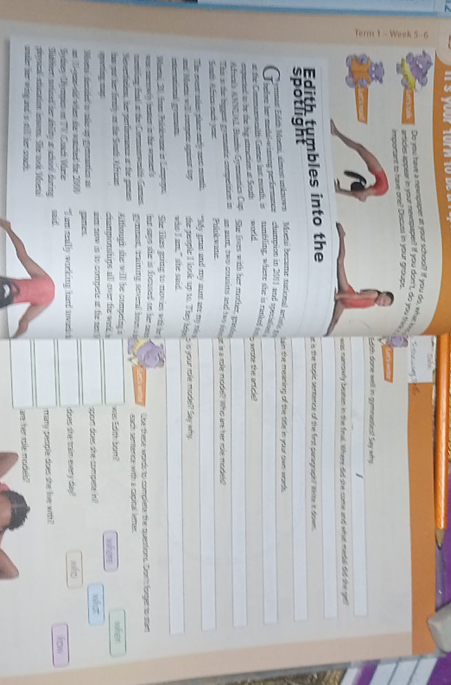 Edith done well in gymnastics? Say why. Was