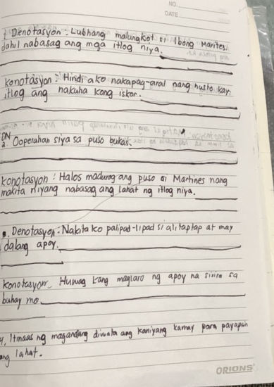 Denotasyon Lubhang malungkot si Bong Marites | StudyX