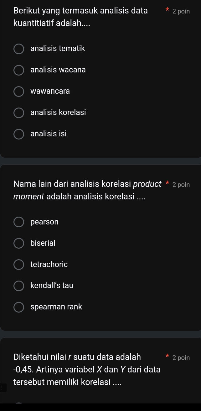 Berikut yang termasuk analisis data | StudyX