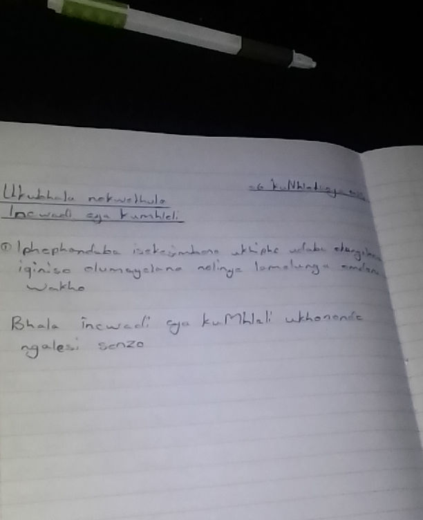 Ukubhala nokwethula Incwadi eya kumhleli