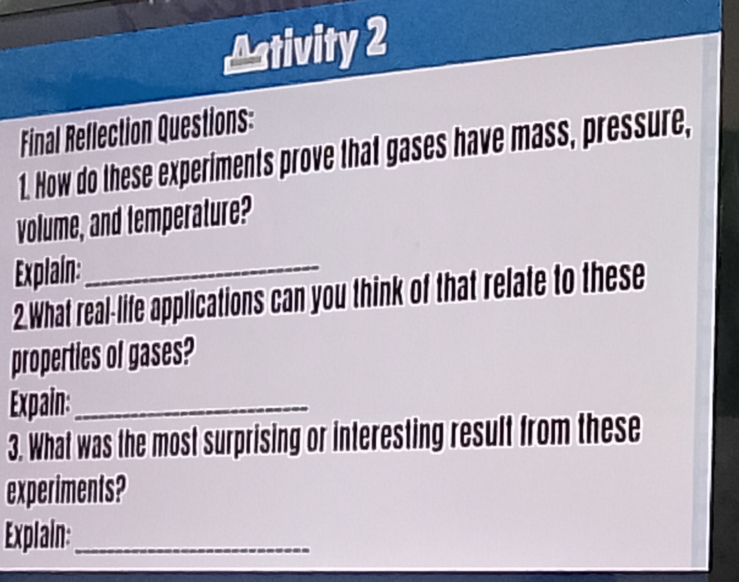 Final Reflection Questions 1 How do these | StudyX