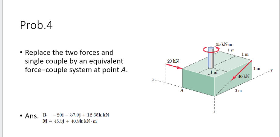 Prob4 Replace the two forces and single | StudyX