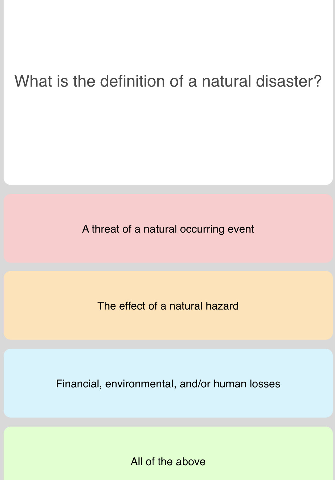 What is the definition of a natural | StudyX