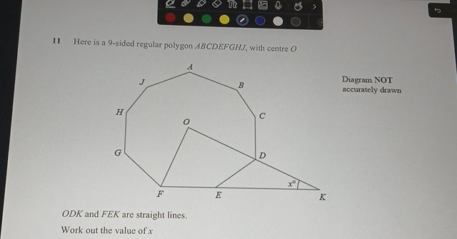 11 Here is a 9-sided regular polygon | StudyX