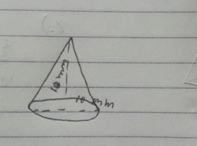 Calculate the volume of a cone with a radius | StudyX