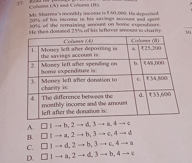 27 Read the passage given below and then | StudyX