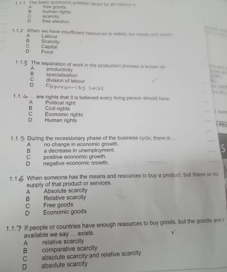 111 The basic economic problem faced by all | StudyX