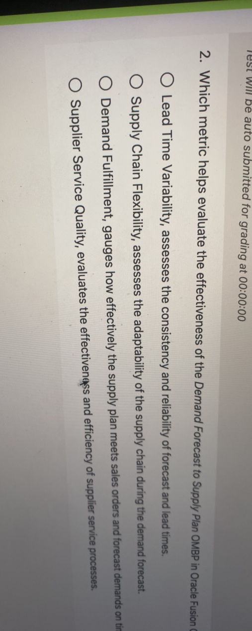 2. Which metric helps evaluate the | StudyX