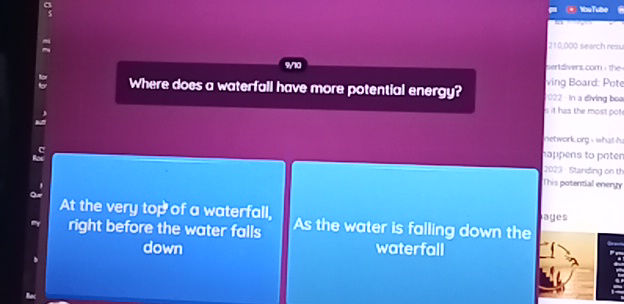 Where does a waterfall have more potential | StudyX