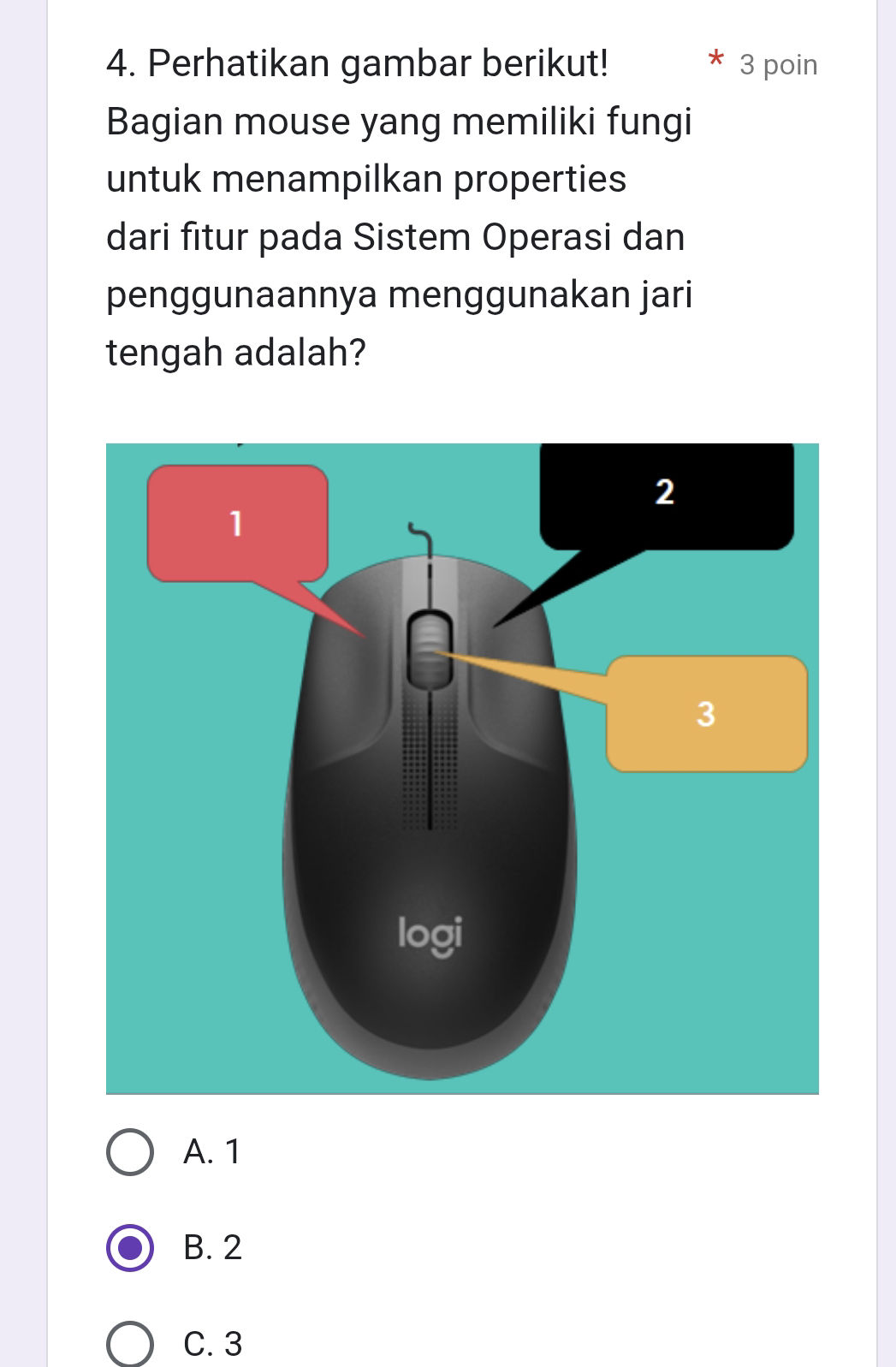 4 Perhatikan gambar berikut Bagian mouse | StudyX