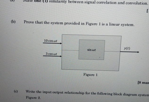 (b) Prove that the system provided in Figure | StudyX
