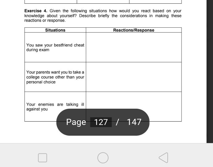 Exercise 4 Given the following situations | StudyX