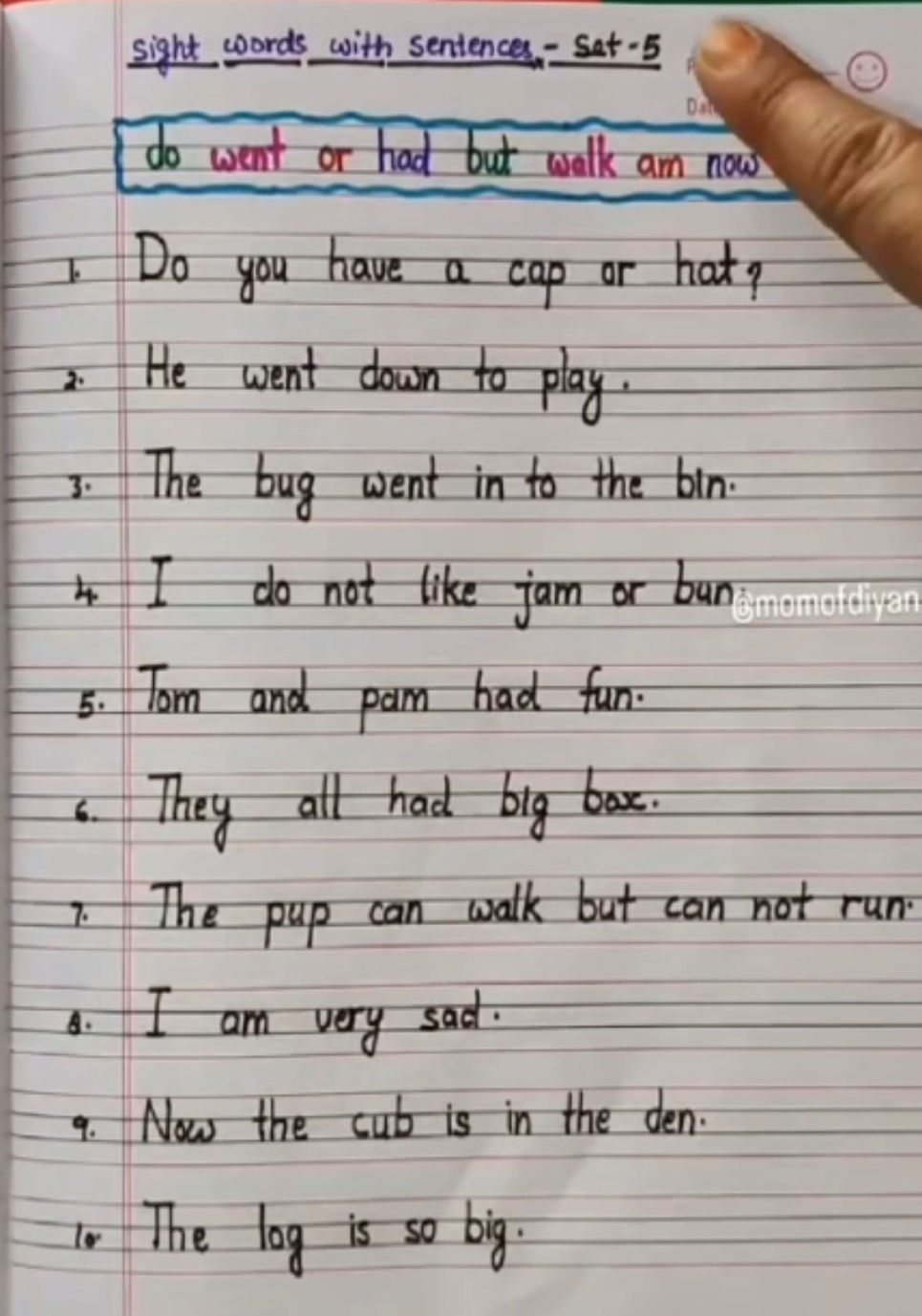 sight words with sentences - Set-5 Do you | StudyX