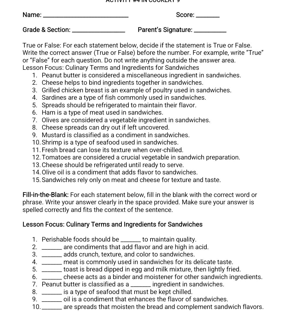 True or False For each statement below | StudyX
