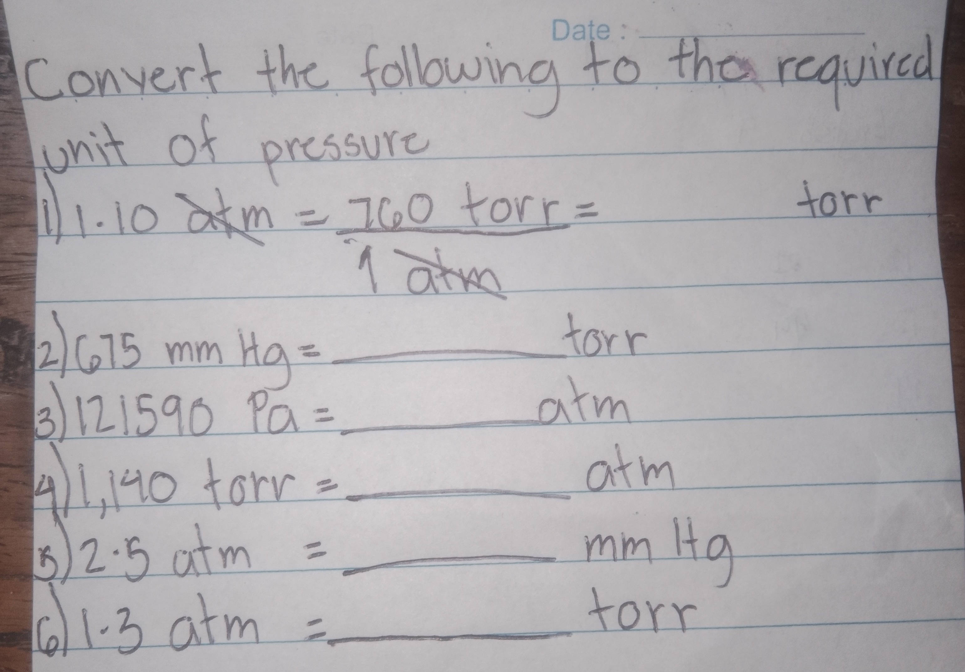 Convert the following to the required unit | StudyX
