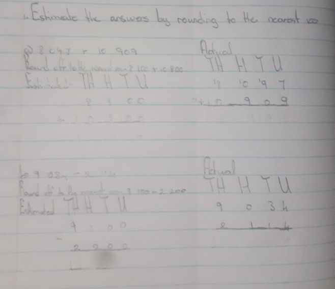 Estimate the answers by rounding to the | StudyX
