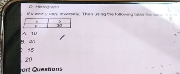 If x and y vary inversely. Then using the | StudyX