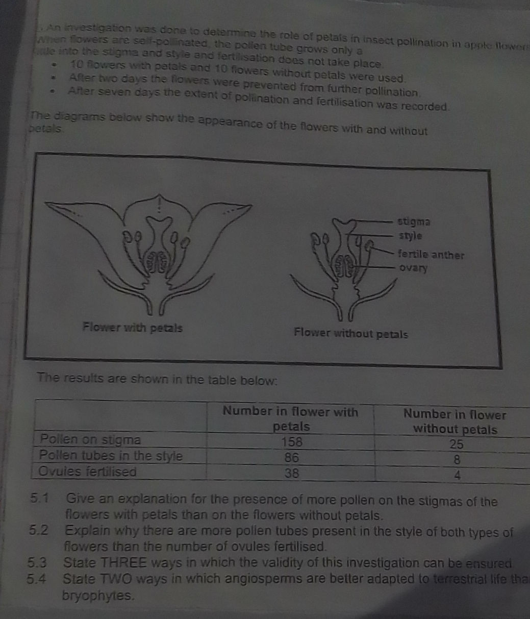 5.1 Give an explanation for the presence of | StudyX