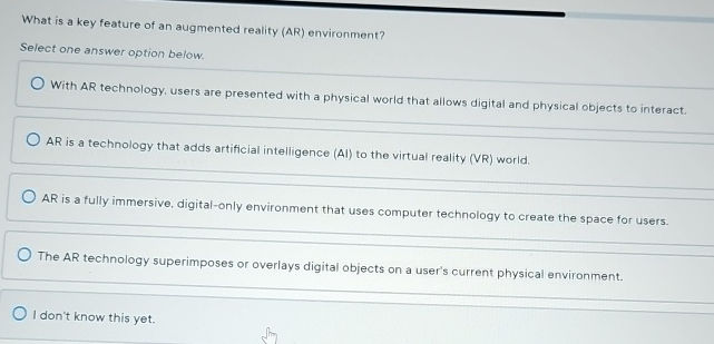 What is a key feature of an augmented