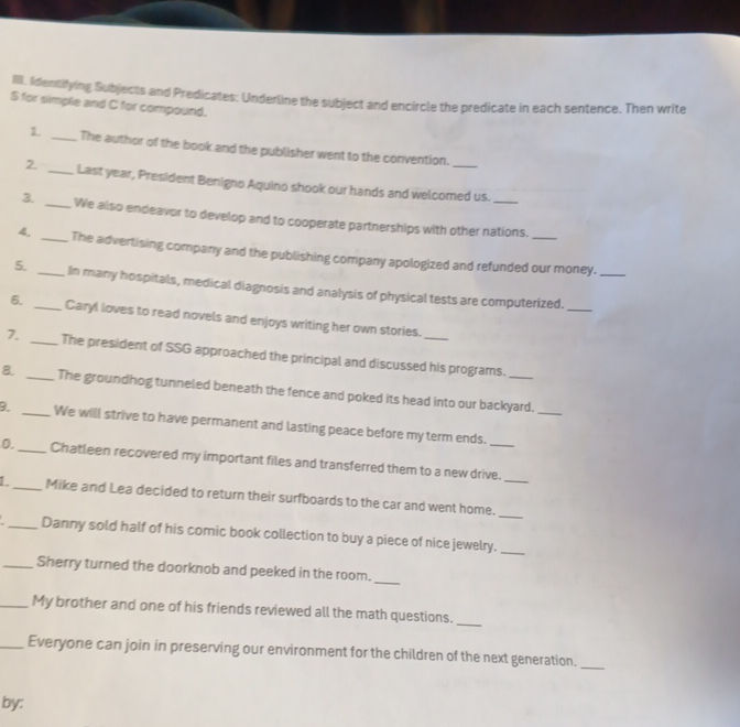 Identifying Subjects and Predicates | StudyX