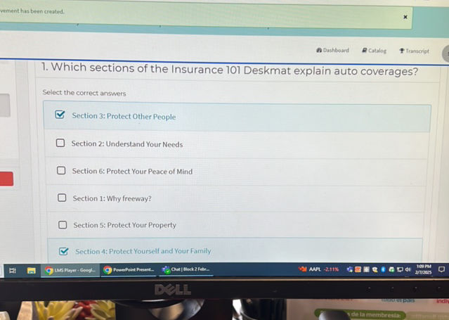 1 Which sections of the Insurance 101 | StudyX