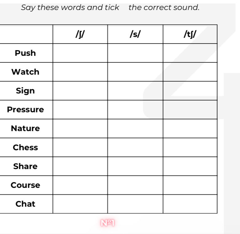 Say these words and tick the correct sound | StudyX