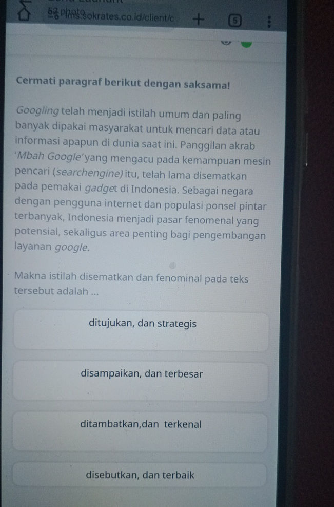 Cermati paragraf berikut dengan saksama! | StudyX